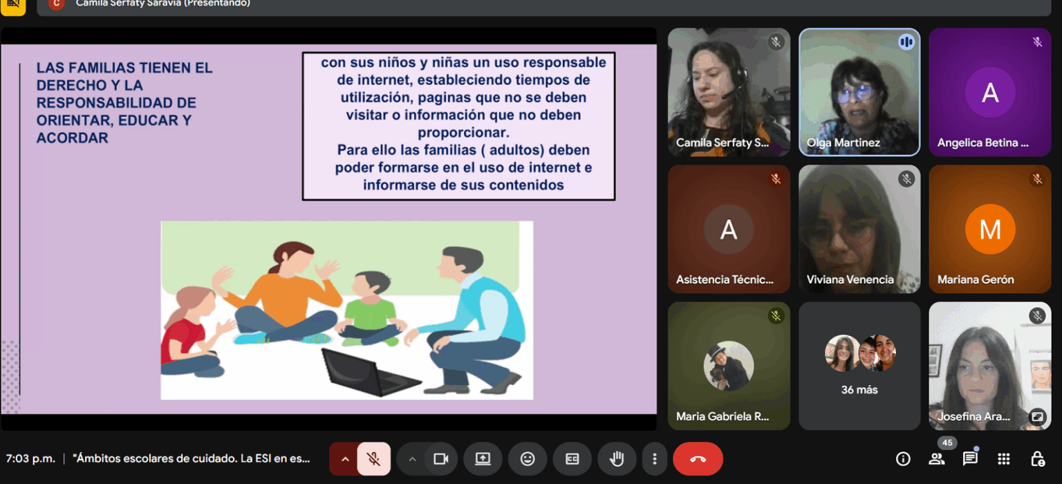 Se llevó adelante la 3ra cohorte de “Ámbitos escolares de cuidado. La ESI en espacios ...
